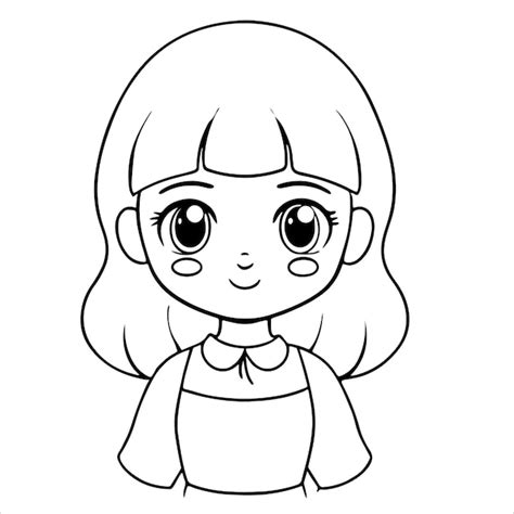 Premium Vector Doll Vector Outline Arts