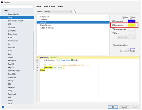 Phpstorm How To Fix Space Grey Laravel Blade Selection Stack Overflow