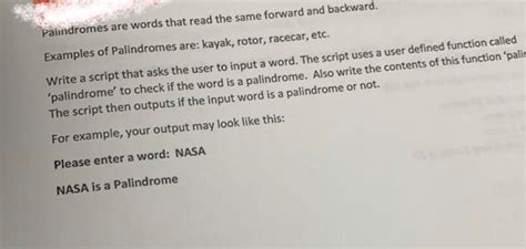 solved palindromes are words that read the same forward and