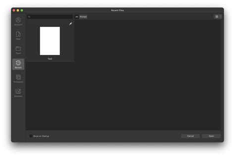Empty List Of Recent Files V Bugs Found On MacOS Affinity Forum