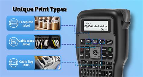 Amazon Com Handheld Label Maker Machine With Keyboard E1000 Pro Portable Label Maker Label