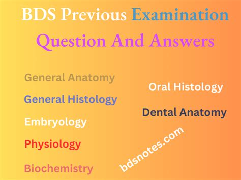 Bds Previous Examination Question And Answers Bds Notes