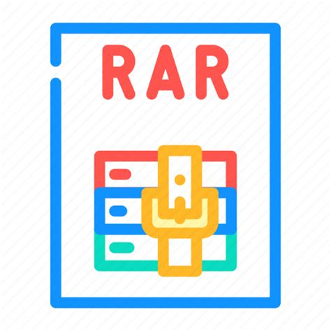 Rar File Format Document Presentation Web Icon Download On Iconfinder