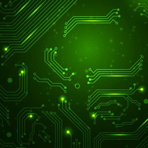 Red Technology Circle And Computer Science Vector Image