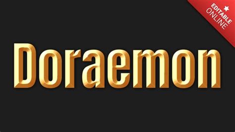 Doraemon Embossed Font Text Effect Generator