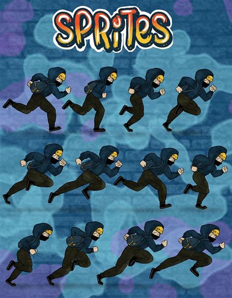 Animated Running Character Sprites Sprite Graffiti Characters Pixel Art