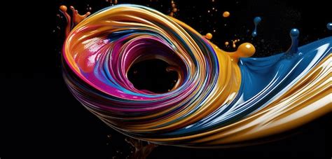 Premium Ai Image An Abstract Swirl Or On A Black Background