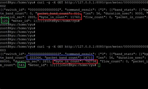 89 Retrieval Of Qos Meters On Switch2 And Switch3 With Ofsoftswitch13