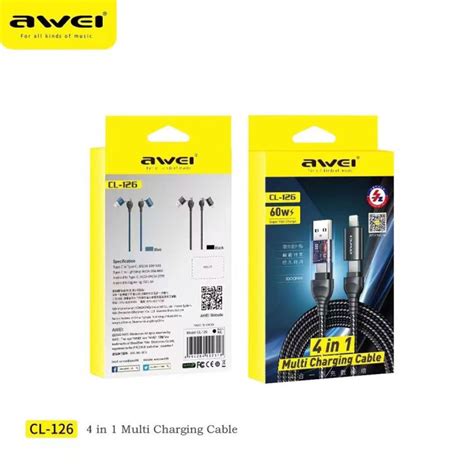 AWEI CL In Fast Charging Cable Type C To Type C Type C To Lightning Lazada PH