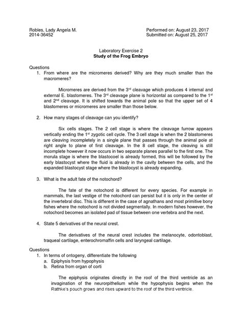 Lab Exercise 2 Pdf Pancreas Liver
