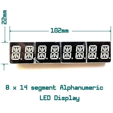 Ht16k33 Alphanumeric 054 8 Digit 14 Segment Led I2c Interface