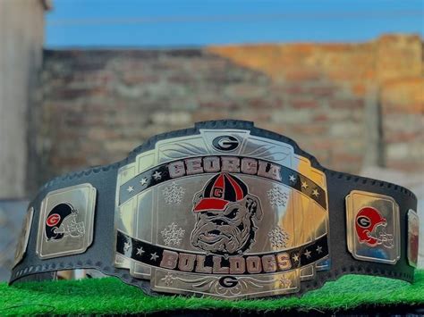 Silver Plate Customized Georgia Bulldogs Championship Belt Customize