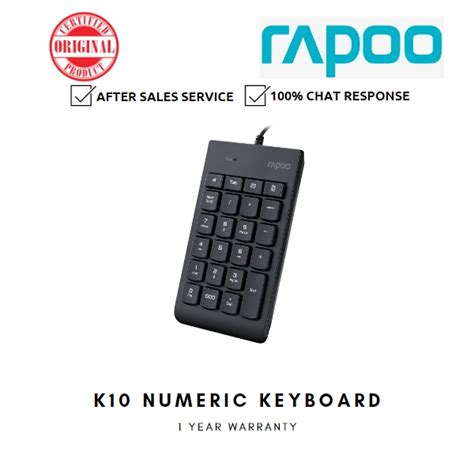 Rapoo K10 Numeric Keyboard Shopee Malaysia