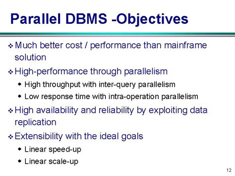 10 Parallel Database Systems Chapter 14 Parallel Database