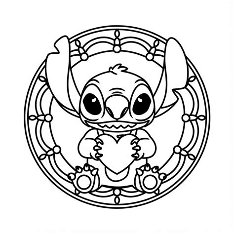 Coloriage Dessin De Stitch Mandala Gratuit Télécharger Et Imprimer