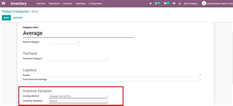 Product Costing Method In Odoo 14
