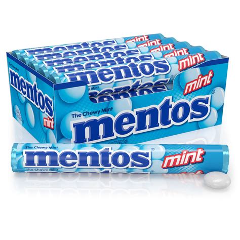 Mentos Chewy Mint Candy Roll Mint Non Melting Party 14 Count Pack Of
