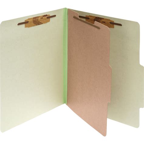 Acco Pressboard 4 Part Classification Folders Legal Leaf Green Box Of