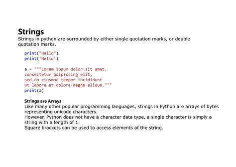 Python 1 Pdf Strings Strings In Python Are Surrounded By Either