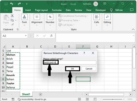 Excel 如何从单元格中删除或删除所有删除线文本或字符极客笔记 Excel 如何从单元格中删除或删除所有删除线文本或字符极客笔记