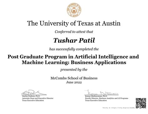 Tushar Patil On Linkedin Happy To Announce That I Have Completed Post Graduate Course In