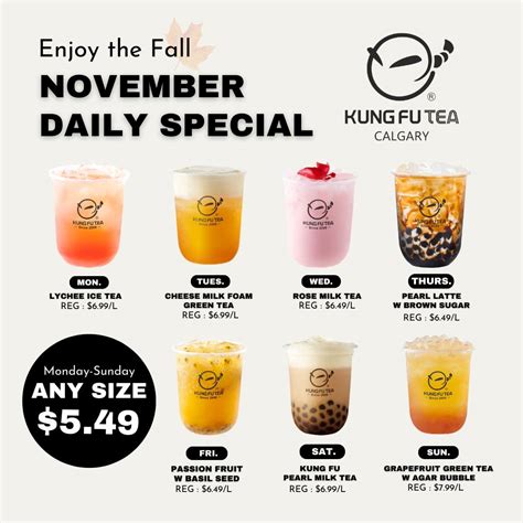 Sip Savour And Save This November Kung Fu Tea Calgary