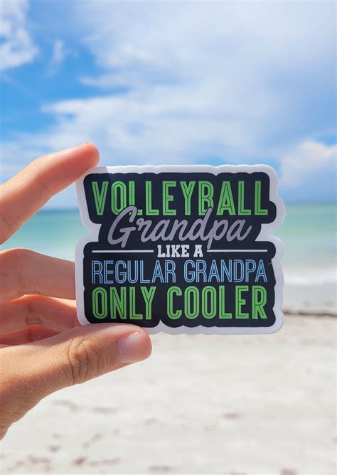 Volleyball Grandpa Sticker Artofit