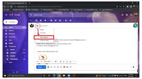 How To Change The Subject Line When Forwarding An Email On Gmail