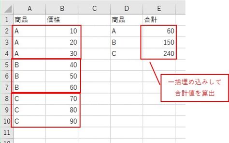 【vba】sumif関数を繰り返し使う【forで繰り返しか、数式の埋め込み】 【vba】sumif関数を繰り返し使う【forで繰り返しか、数式の埋め込み】