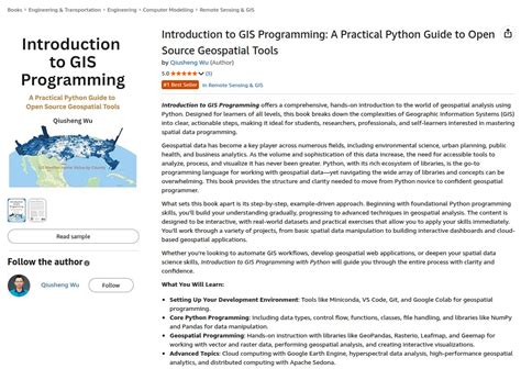 📚 My Introduction To Gis Programming Book Is The Top 1 In Amazons Best Sellers For Both Gis