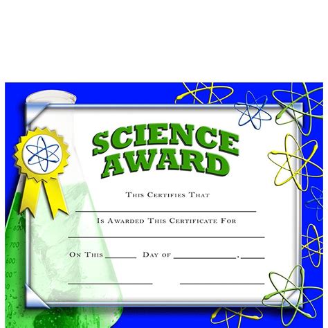 Crown Certificates Science Award Certificate Worksheets Library