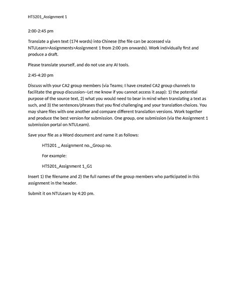 Assignment 1 Instructions And St Ht5201assignment 1 200 245 Pm