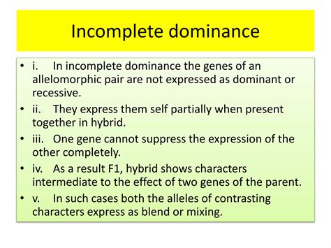 Incomplete Dominance PPTX
