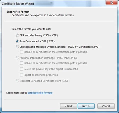 Exporting Server Certificate To File In Google Chrome