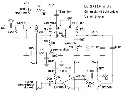 Regenerative Receiver Circuit Diagrams