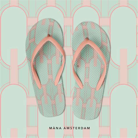 Geometric Pink Green Repeating Pattern By MÀna Amsterdam