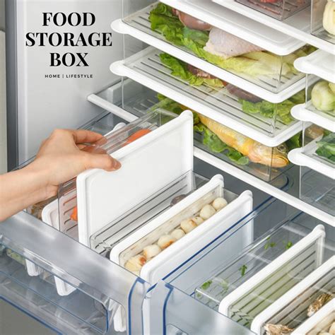 Stackable Food Storage Box With Lid Fridge Storage Box Ml Ml Ml Shopee Singapore