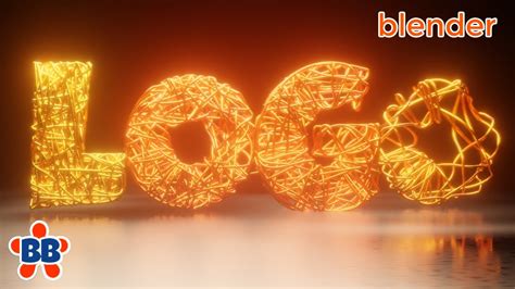 Blender Intro Text Animation Wire Logo Effect In Eevee Blender 28