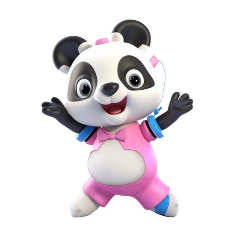 3d Cute Panda Character 24272977 Png