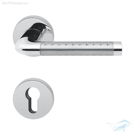 Ручка дверная Colombo Tailla, d50, с накладкой для англ.замка, хром ...