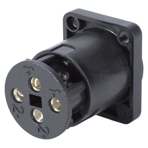 Neutrik® Speakon® 4 Pole Nl4mp St Built In Plug Silver Plated