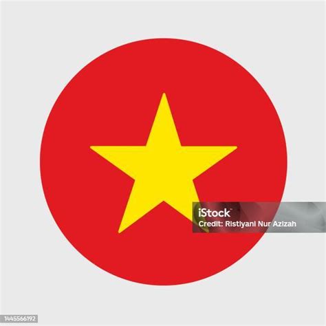 베트남 국기의 평평한 둥근 모양의 벡터 그림 버튼 아이콘 모양의 공식 국기 베트남 국기에 대한 스톡 벡터 아트 및 기타 이미지 베트남 국기 베트남 벡터 Istock