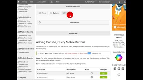 제이쿼리 모바일 Jquery Mobile 5 강 모바일 아이콘 만들기 Youtube