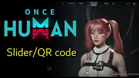 Once Human My Best Cute Female Character Creation With Qr Code And In