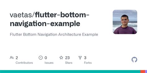 GitHub Vaetas Flutter Bottom Navigation Example Flutter Bottom Navigation Architecture Example