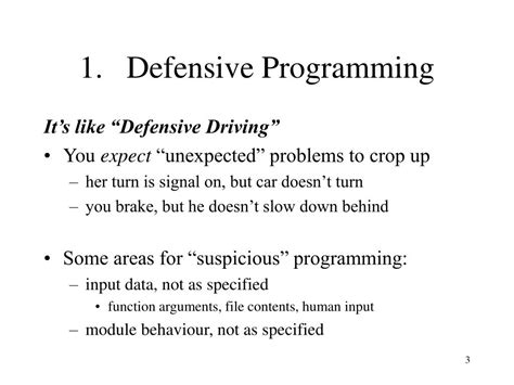 PPT Defensive Programming PowerPoint Presentation Free Download ID