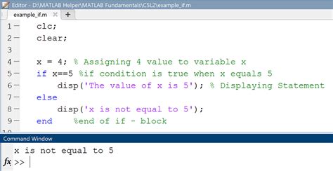 Conditional Execution In Matlab Matlab Helper