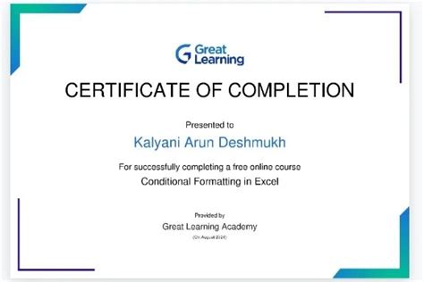 Kalyani Deshmukh On Linkedin Great Learning Experience In Great Learning Academy
