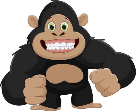 Premium Vector Cute Gorilla Cartoon