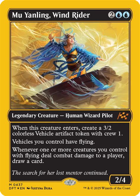 Mu Yanling Wind Rider Mtg Aetherdrift 437 English Magic The Gathering